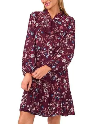 CECE DUPRAZ Tie Neck Dress - Potent Purple