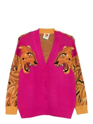 Farm Rio Tiger-motif Cardigan - Pink