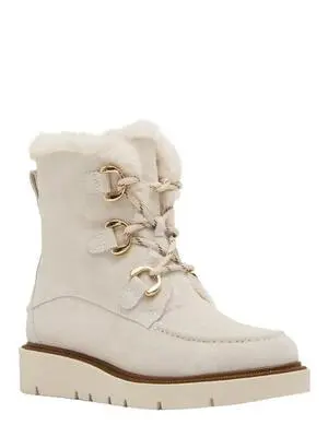 Blondo Monday Waterproof Lace-up Boot - Bone Suede