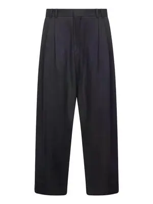Studio Nicholson Double-pleat Wide-leg Trousers - Black