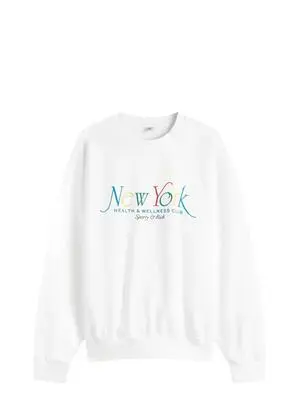 SPORTY & RICH Crew-neck Graphic Sweatshirt - White