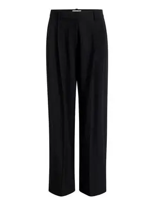 Khaite Belt-loops Pleated Trousers - Black