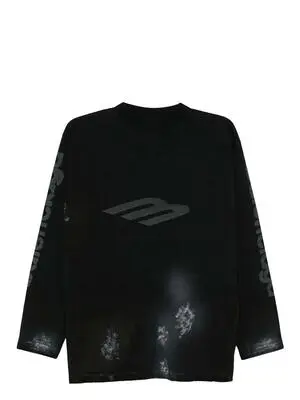 Balenciaga 3b Stencil Vintage Jersey T-shirt - Faded Black