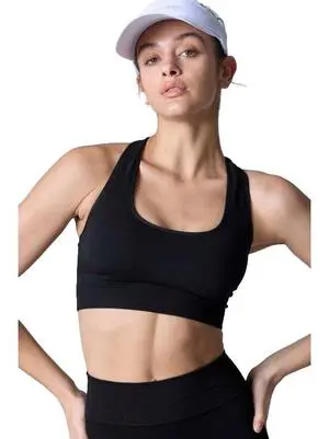 COZY ZERO Tech Merino Mid-support Sports Bra - Black