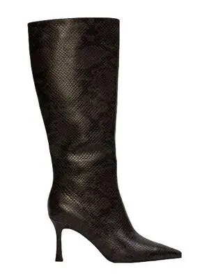 BLACK SUEDE STUDIO Draya 80 Snake Boot - Brown Snake Leather
