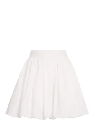 Patou Cotton Bloomer Mini Skirt - White