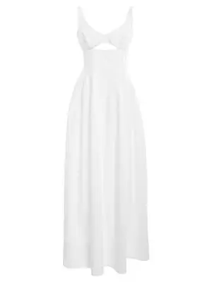 Simkhai Maddy Cotton Midi Dress - White