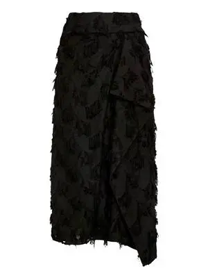 Erdem Draped Midi Skirt - Black