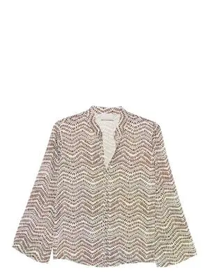 Hemisphere Geometric-print Blouse - Neutrals
