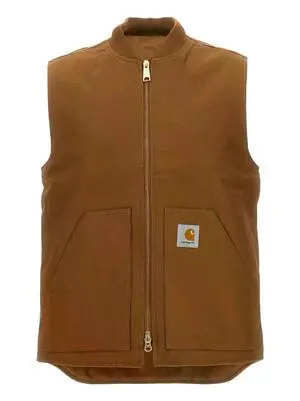 Carhartt Work In Progress Cotton Zip-up Gilet - Brown
