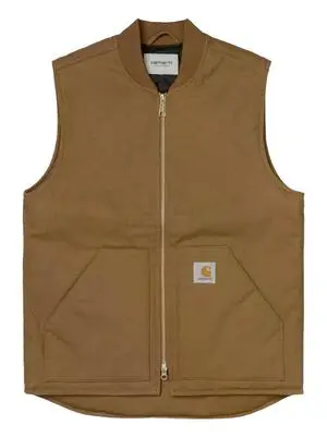 Carhartt Work In Progress Cotton Zip-Up Gilet Brown