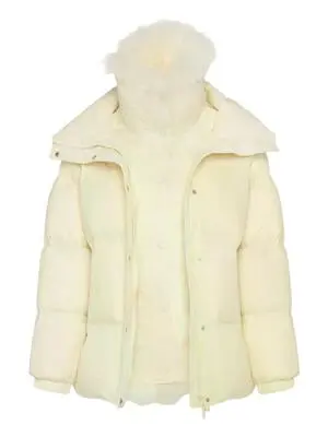 YVES SALOMON Padded Oversized Jacket - White