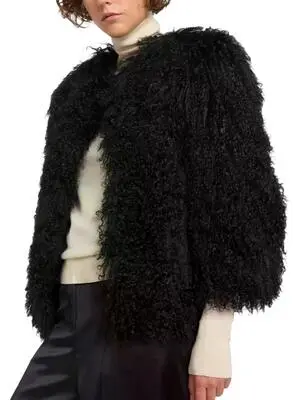 YVES SALOMON Shearling Jacket - Black