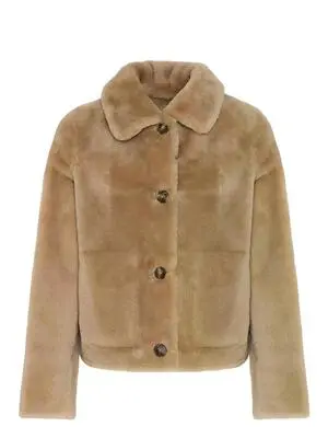 YVES SALOMON Shearling Jacket - Neutrals