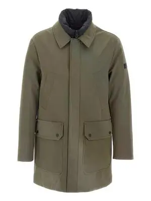 Peuterey Flap-pocket Double-collar Coat - Green