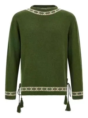 BODE Jacquard Fair-Isle Sweater Green