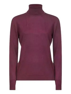 BLANCA VITA Turtleneck Ribbed Knitwear - Purple