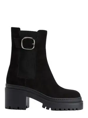 GIUSEPPE ZANOTTI Mairi Buckle Chelsea Boots - Black