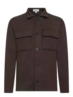 LARDINI Virgin Wool Shirt Jacket - Brown