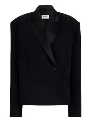 Khaite Single-button Jacket With Notched Lapel - Black