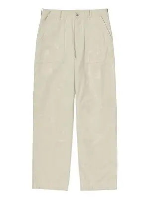 Auralee Washed Baggy Satin Bleached Baker Pants - White