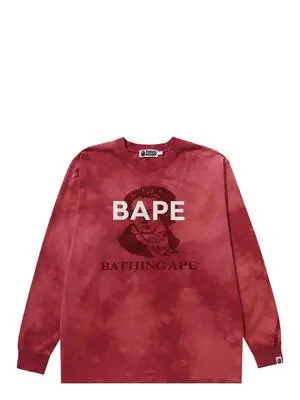 A BATHING APE Tie Dye Long-sleeve Tee - Red