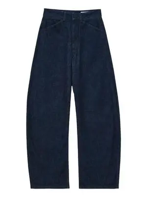 LEMAIRE High-waisted Curved Pants - Blue