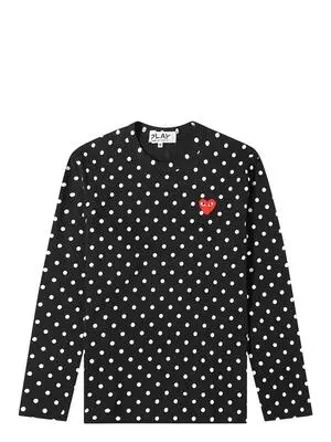 Play Comme Des Garcon Polka Dot T-shirt - Black