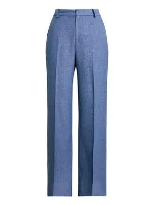 Ralph Lauren Linen-cotton Twill Wide-leg Pants - Blue
