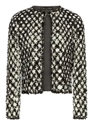 Oscar De La Renta Sequin Floret Embroidered Jacket - Multi
