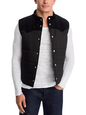 Monfrère Wayne Neddle Corduroy Vest Noir