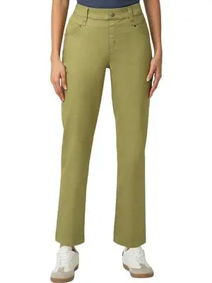 Hue Crosshatch Mid Rise Straight Jeans - Boa