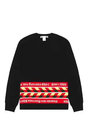 Comme Des Garçons Intarsia Pullover Sweater - Black