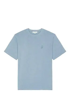 JW Anderson Anchor Embroidery T-shirt In Blue - Steel Blue
