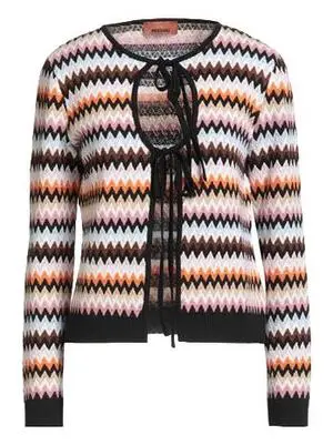 Missoni Wool Cardigan With Signature Print - Pink