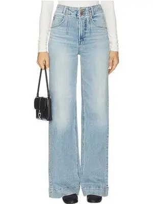 PISTOLA Lana Double Button Wide Leg Jeans - Terrace