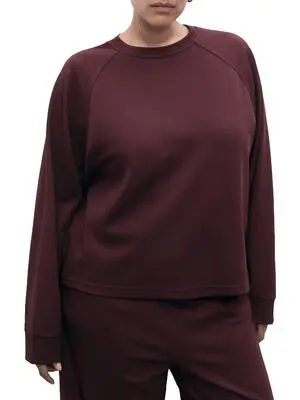 Mango Florida Sweatshirt Burgundy