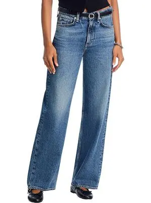 RAG & BONE Logan Mid-Rise Wide-Leg Jeans