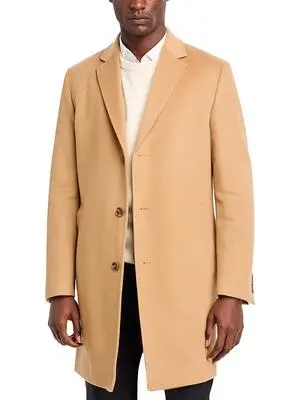 BOSS Jared Wool & Cashmere Regular Fit Topcoat - Medium Beige