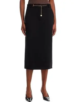 Veronica Beard Hoffman Belted Skirt - Black