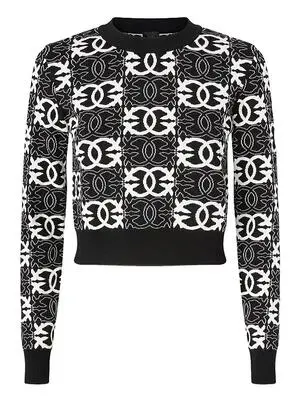 Pinko Printed Sweater Black/white
