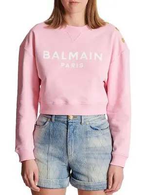 Balmain Printed Sweatshirt - Pink