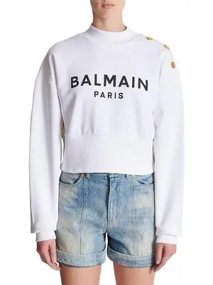 Balmain Printed Sweatshirt - White