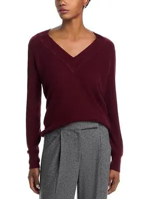 Veronica Beard Coleta Cashmere Sweater - Dark Currant