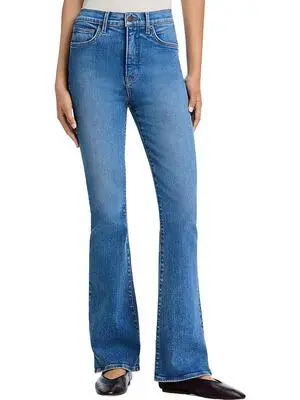 Veronica Beard Beverly Loafer Flare Jeans - Ripple Haze