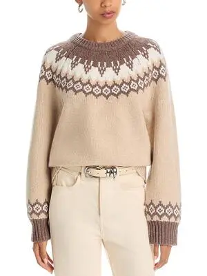 Rag & Bone Beth Wool Fair Isle Sweater - Beige Multi