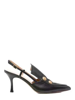 Chloé 75mm Agnes Slingback Pumps - Black