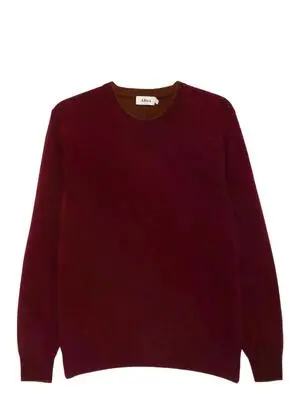 Altea Crew-neck Sweater With Elbow Patches - Red