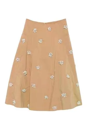 Simkhai Crystal-embellished Midi Skirt - Brown