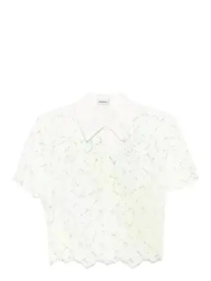 Simkhai Lace Scalloped-hem Shirt - White